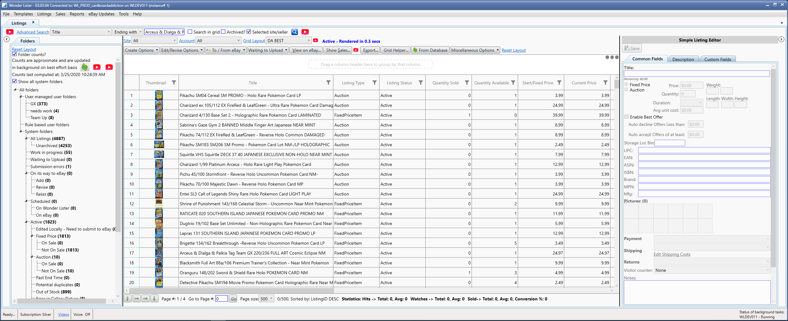 How can I edit Item Specifics for multiple listings?